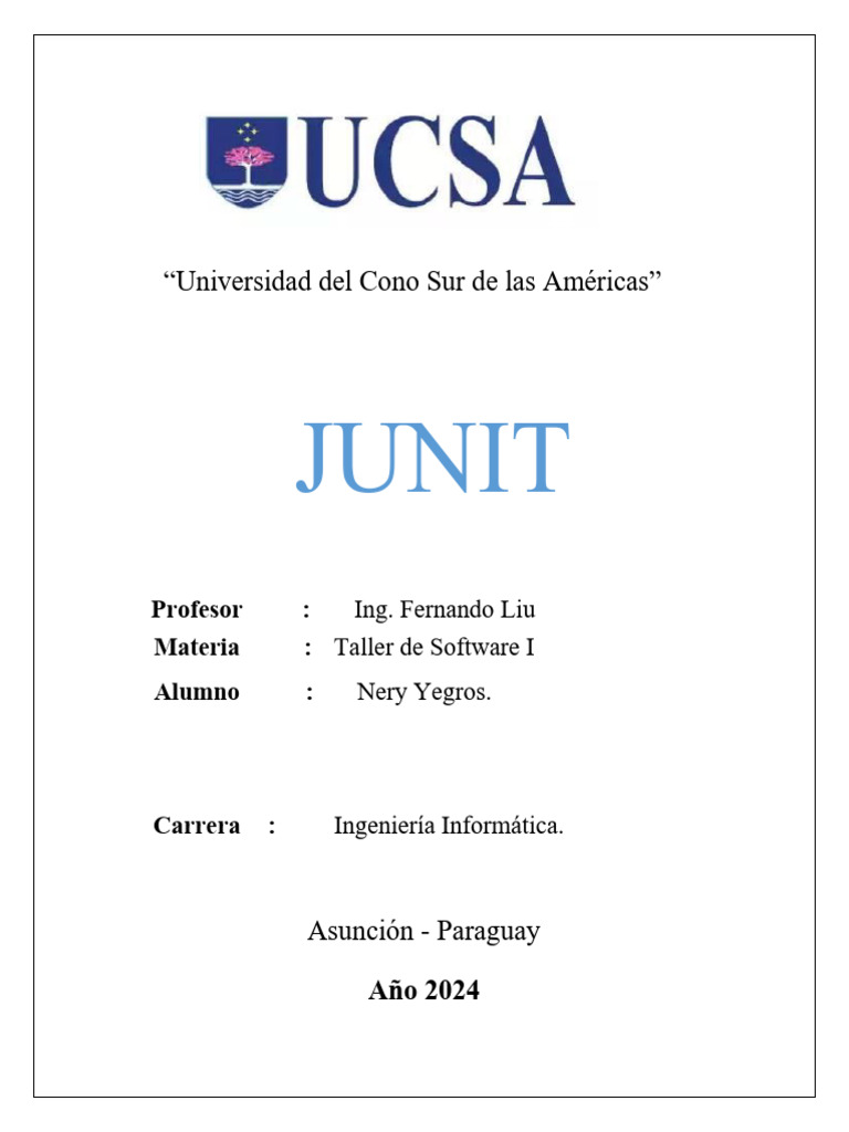 TP Tsi 2024 | PDF | Desarrollo guiado por pruebas | Eclipse (software)