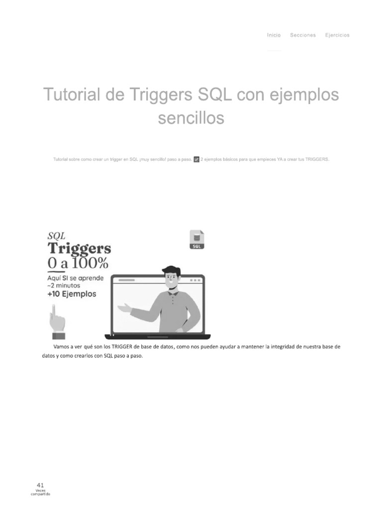 Trigger SQL como crearlos _ Ejemplos sencillos de triggers en SQL | PDF