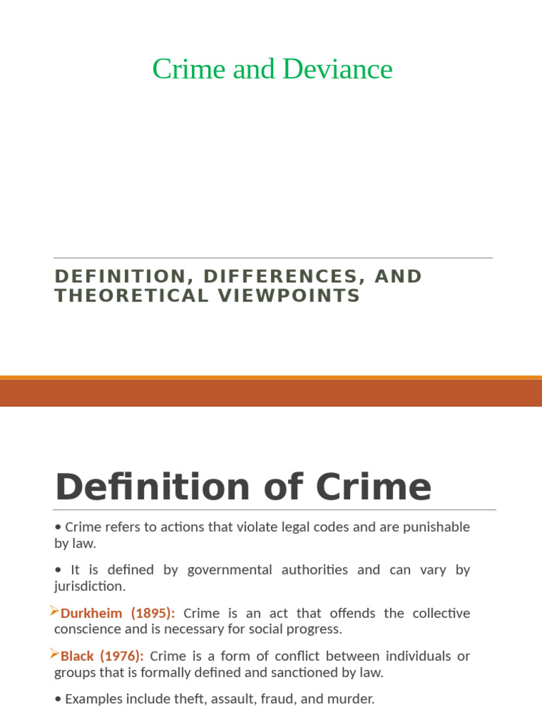 Crime and Deviance Butex | PDF | Deviance (Sociology) | Crimes