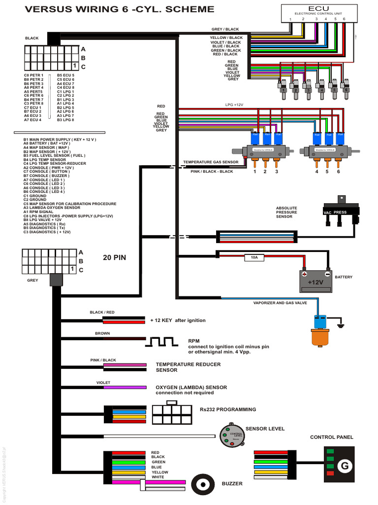 Versus ECU Wiring Diagram | PDF | Liquefied Petroleum Gas