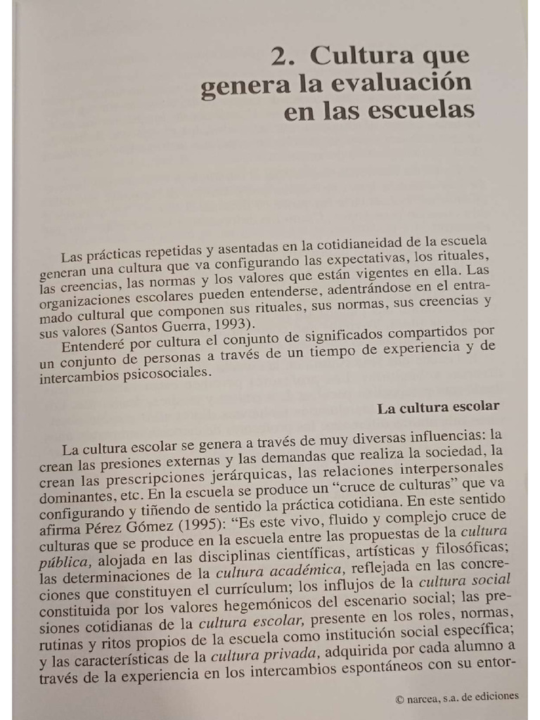 M. A. Santos Guerra - La Evaluación Como Aprendizaje. Cap. II | PDF