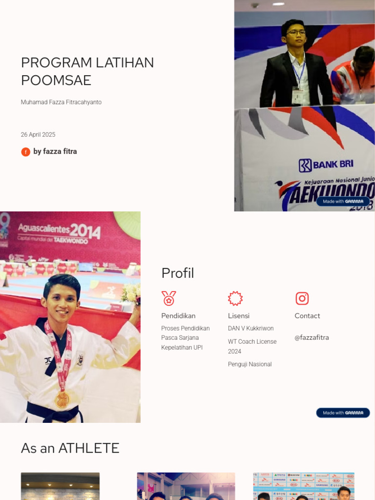 Program Latihan Poomsae - Fazza Fitra 2025 | PDF