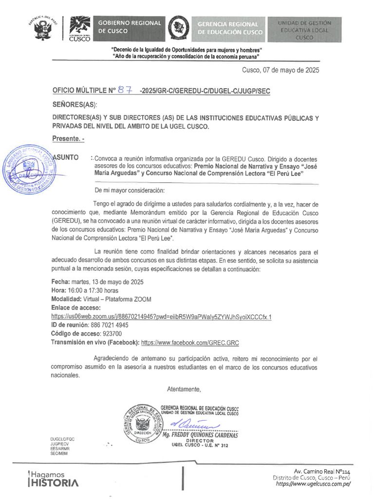 Oficio 87 Concursos Educt | PDF