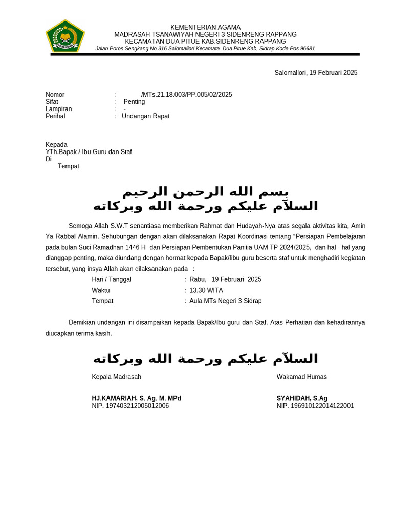 RAKOR FEBRUARI 2025 | PDF