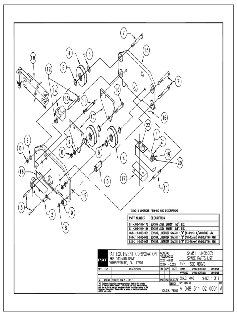 SKM311 Parts List and Specifications | PDF