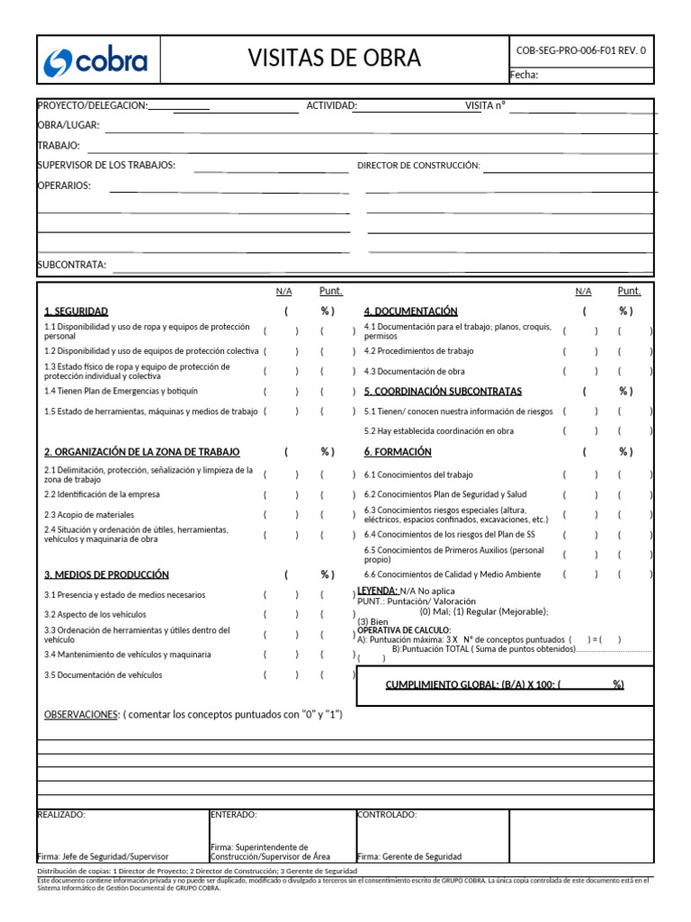 COB-SEG-PRO-006-F01 REV. 0 - General | PDF