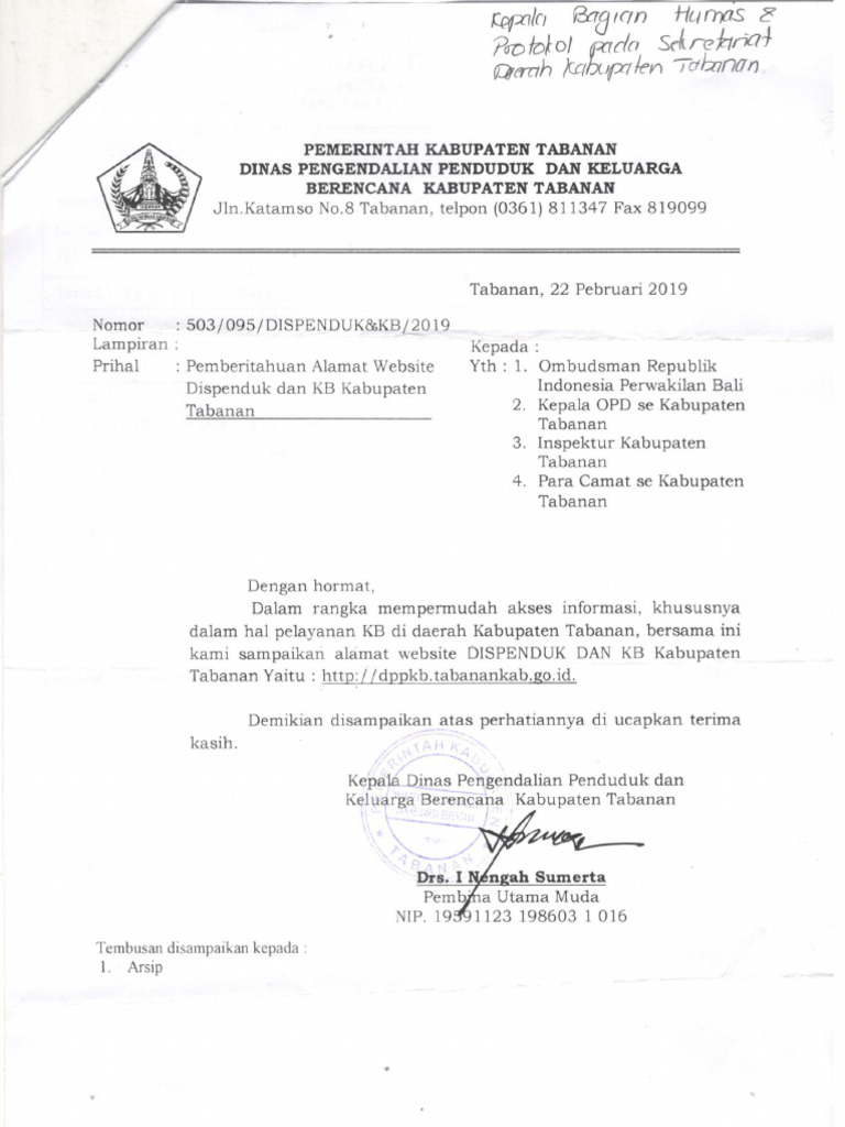 Website Dispenduk KB | PDF