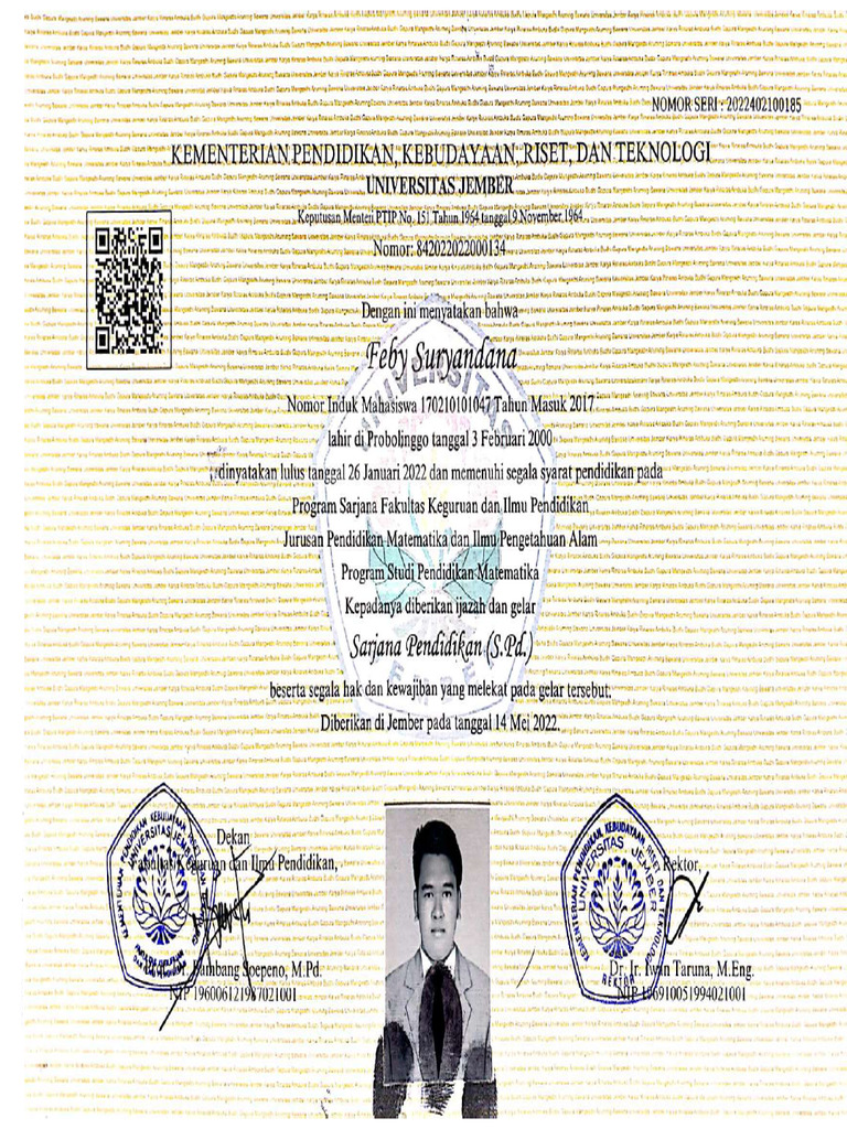 Ijazah S1 Feby Suryandana | PDF