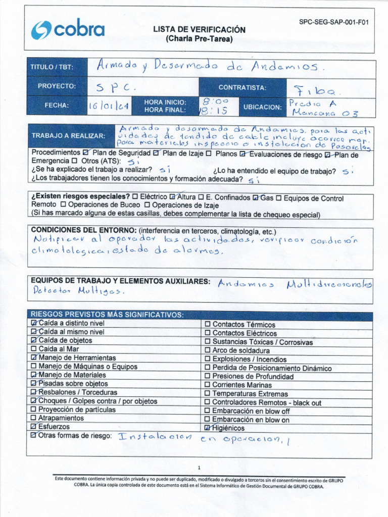 Charla Pre Tarea | PDF