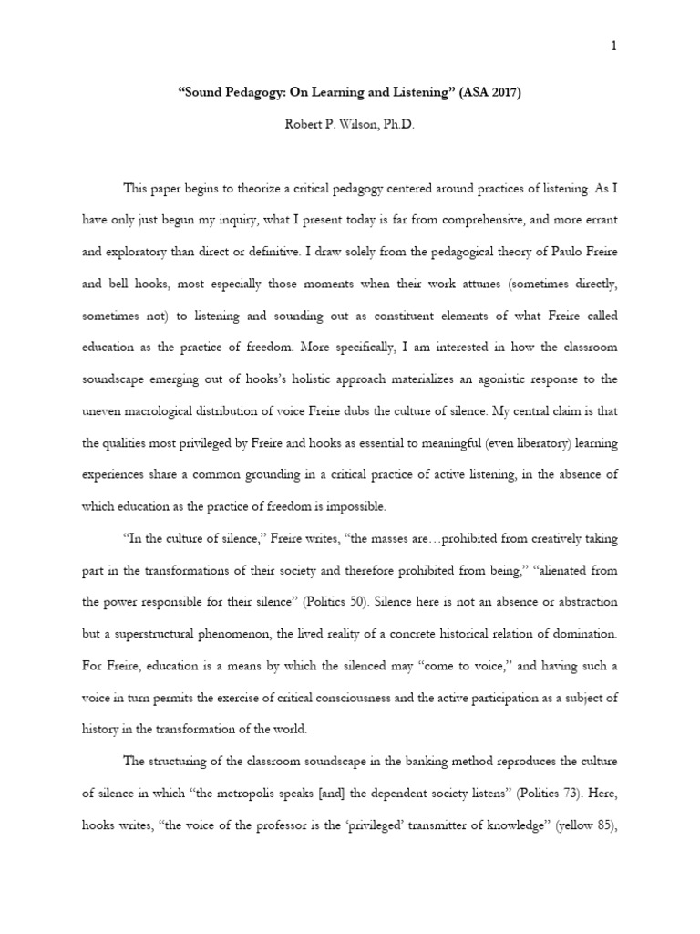 Sound_Pedagogy_On_Learning_and_Listenin | PDF | Experience | Mind