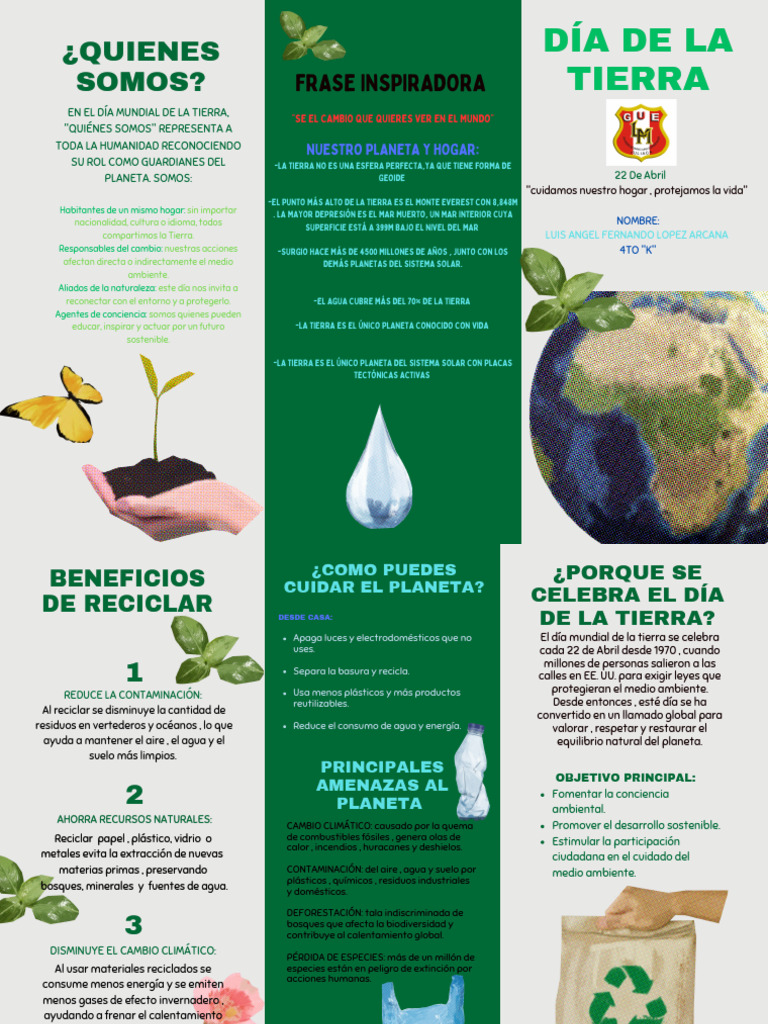 Cuidemos Nuestro Planeta Tierra | PDF | Reciclaje | Contaminación