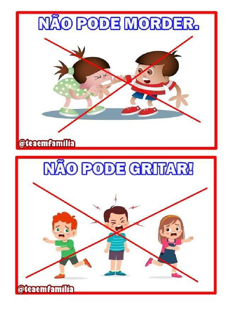 Plaquinhas Pode Não Pode | PDF