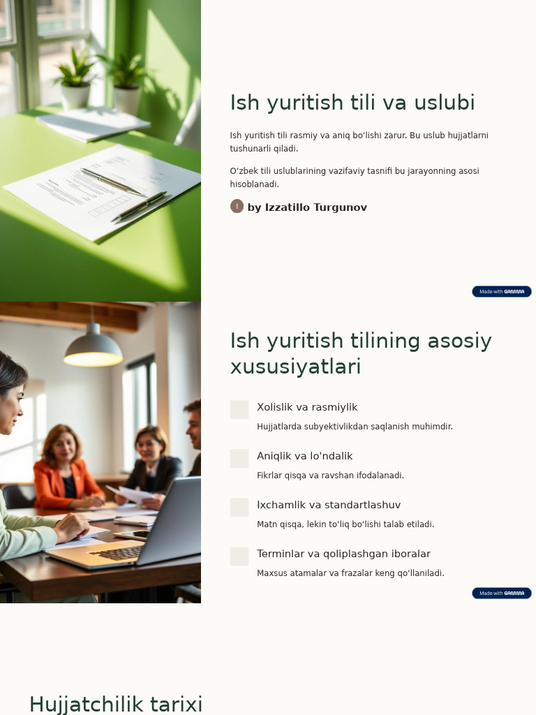 Ish Yuritish Tili Va Uslubi | PDF