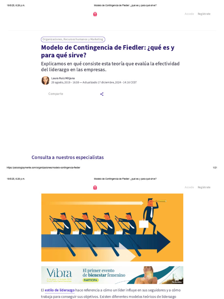 Modelo de Contingencia de Fiedler - ¿Qué Es y para Qué Sirve | PDF ...