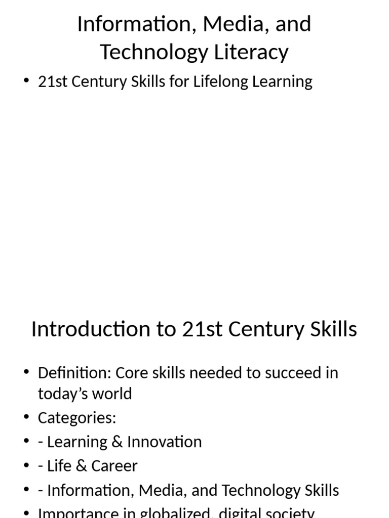 Essential 21st Century Literacies | PDF