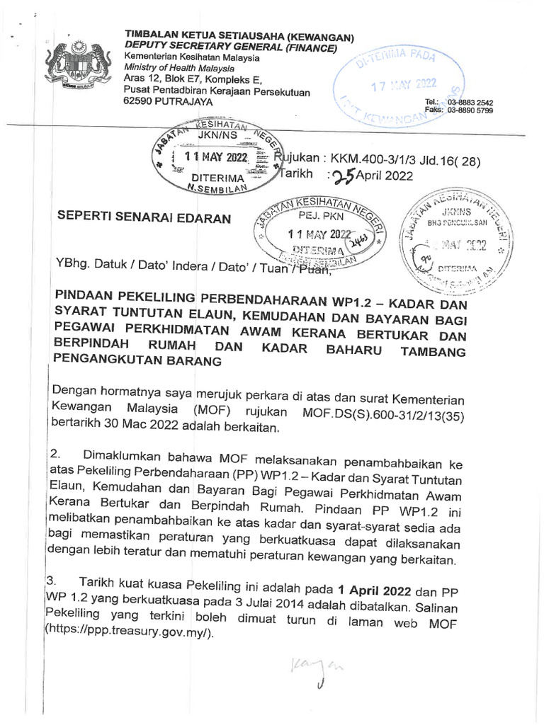 Wp1.2 02042022 Elaun Bertukar Dan Pindah Rumah | PDF