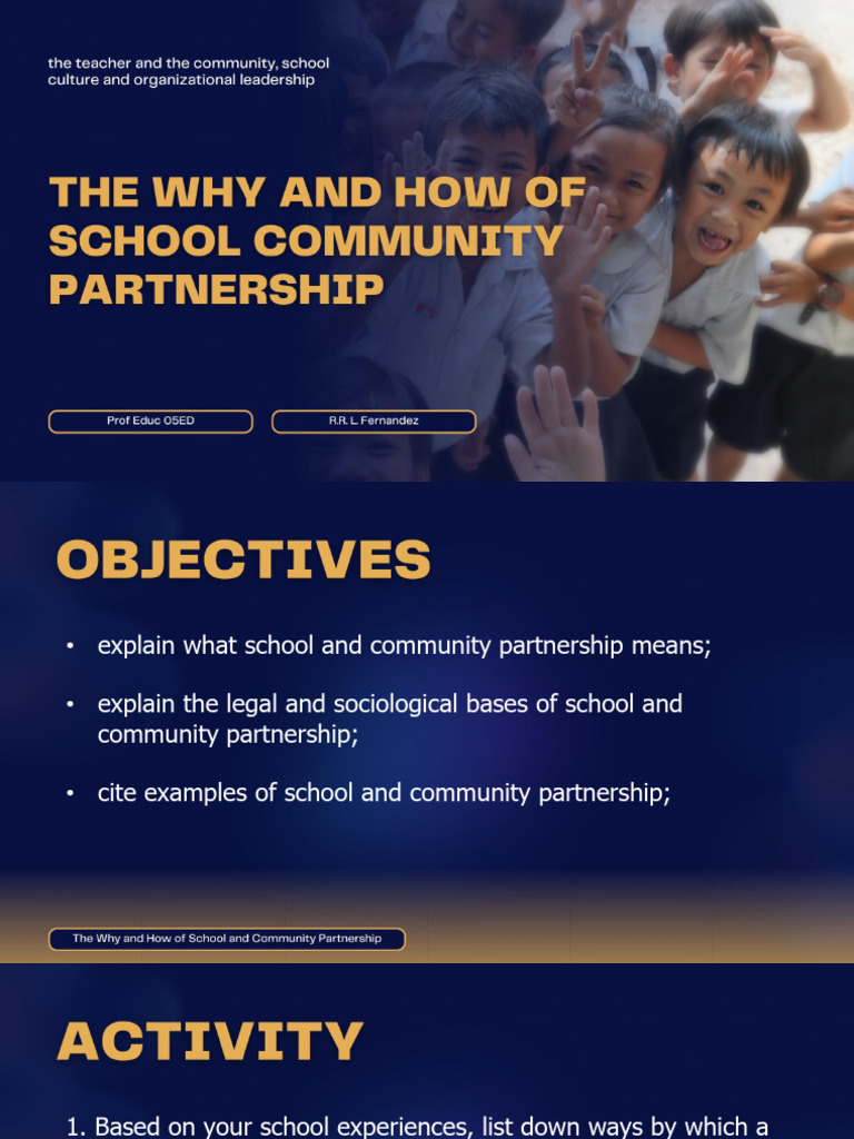 Lesson 6. School Community Partnership | PDF | Schools | Education Theory