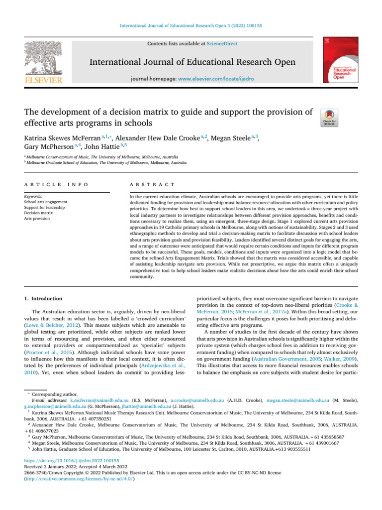 Matrix Article 2022 IJER Open | PDF | Teachers | Ethnography