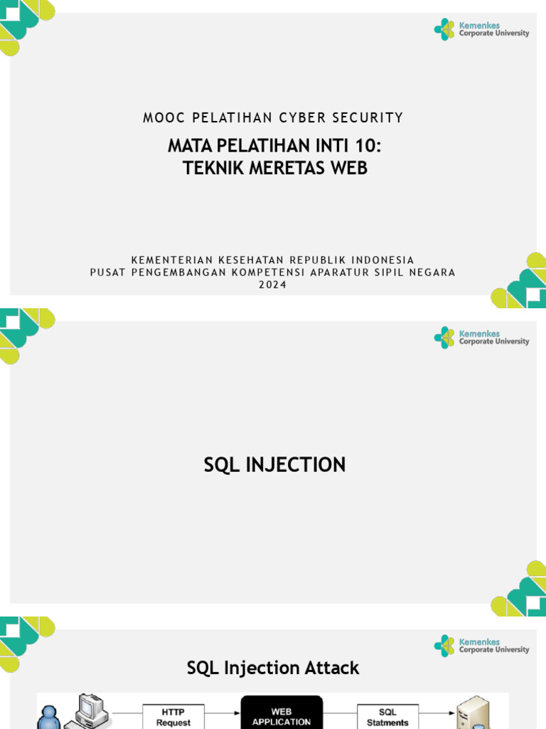 Mata Pelatihan Inti 10: Teknik Meretas Web: Mooc Pelatihan Cyber ...