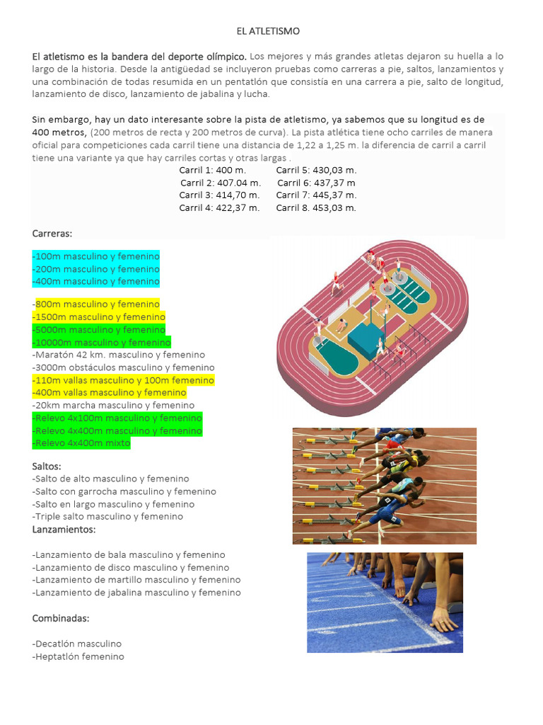 TEMA 4 Ateltismo | PDF