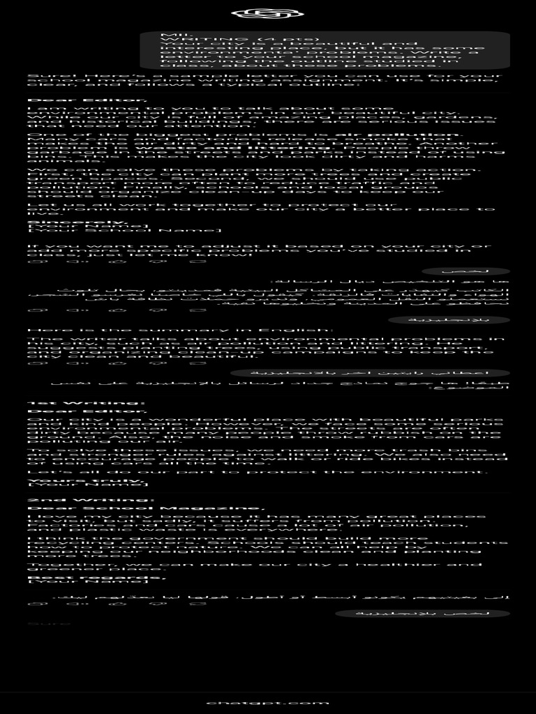Environmental Issues Letter | PDF