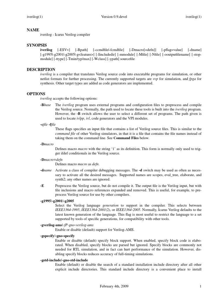 Iverilog | PDF | Library (Computing) | Software