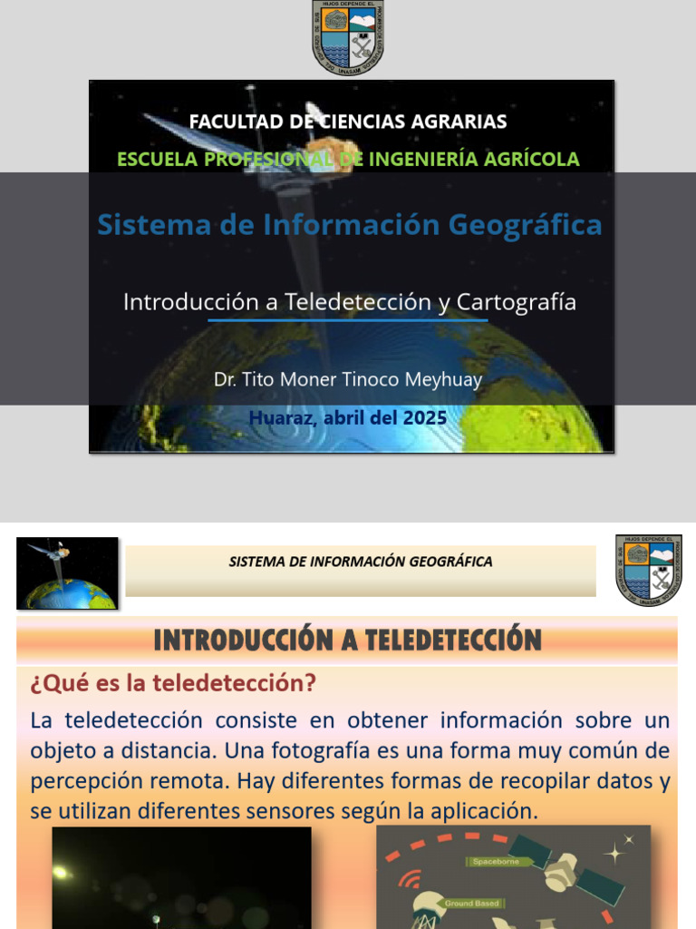 Introducción a Teledetección y Cartografía | PDF | Sensores remotos ...