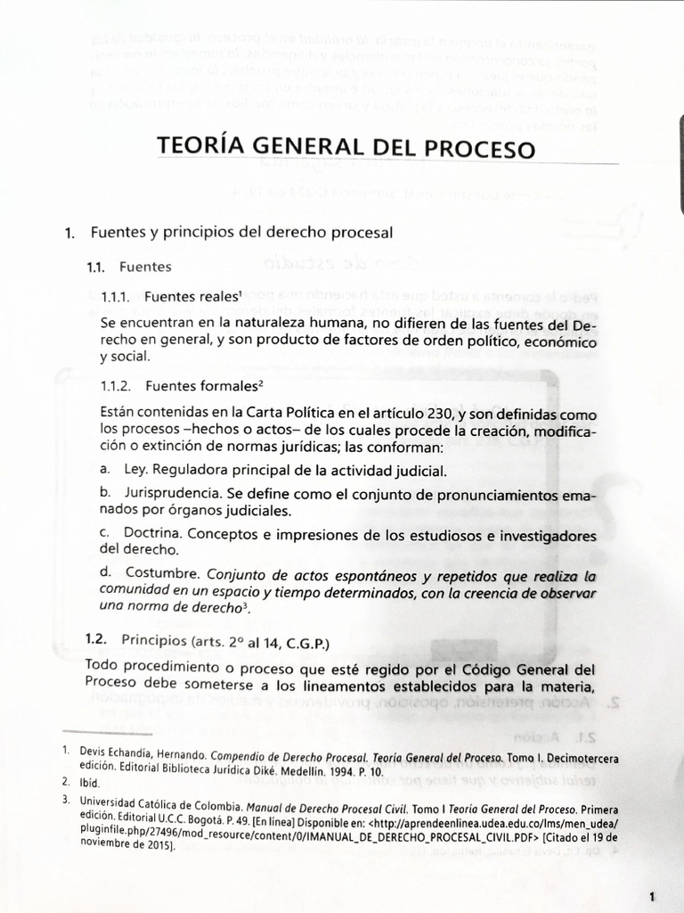 Teoría General del proceso 1 | PDF