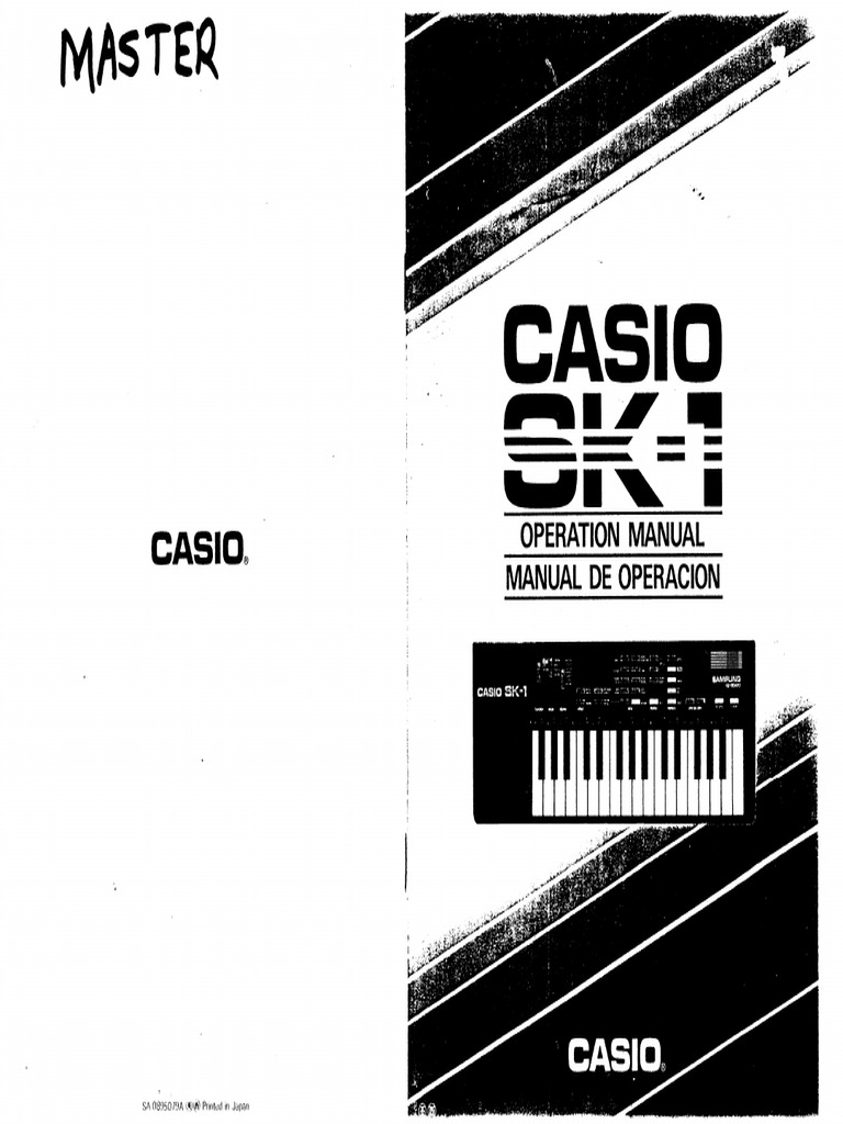 Casio SK1 Manual | PDF