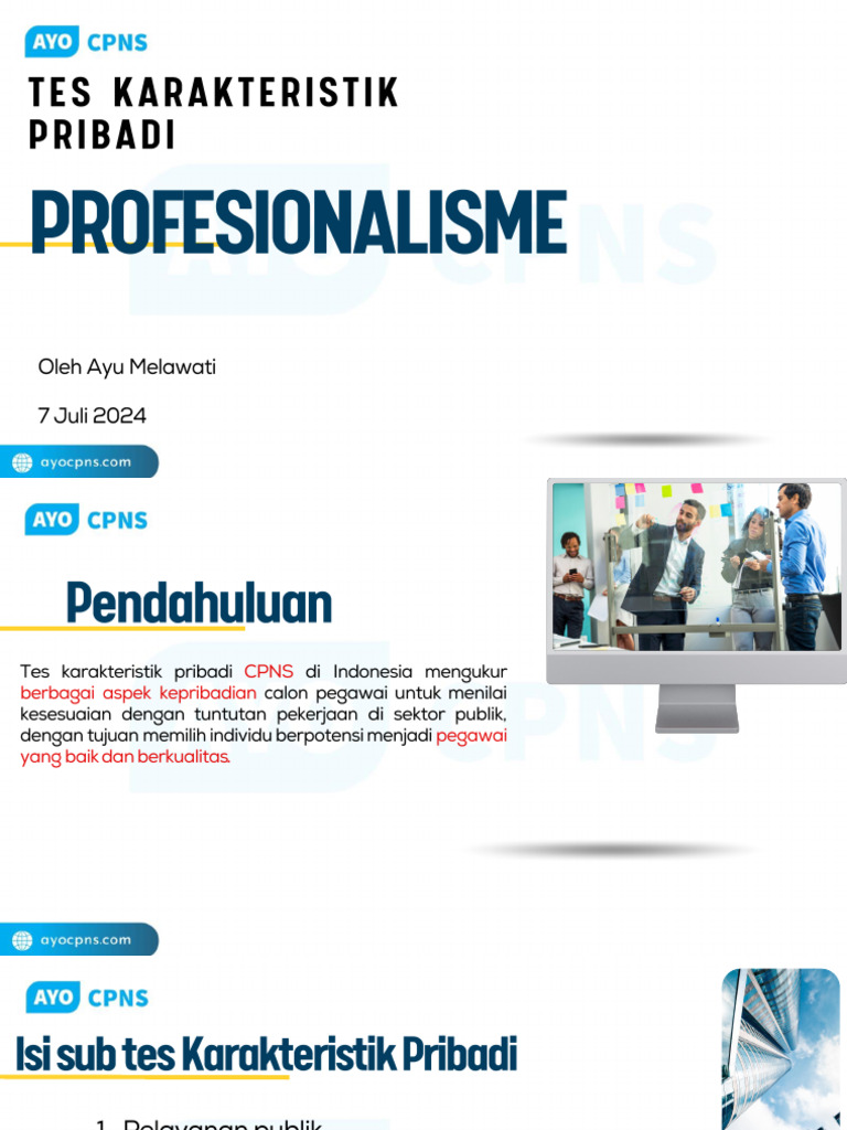PRA MATERI - PROFESIONALISME | PDF