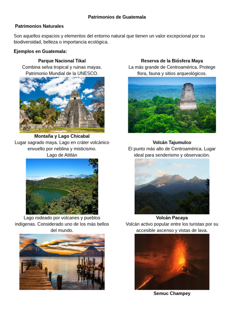 Patrimonios de Guatemala | PDF | Civilización maya