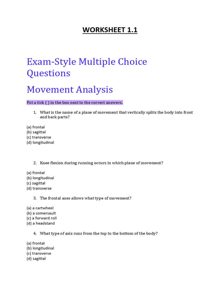 Movement Analysis: Planes and Axes | PDF