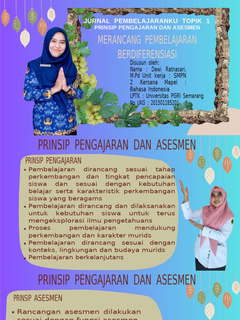 Jurnal Pembelajaranku - Aksi Nyata Prinsip Pengajaran Dan Asesmen Penerapan Pembelajaran ...