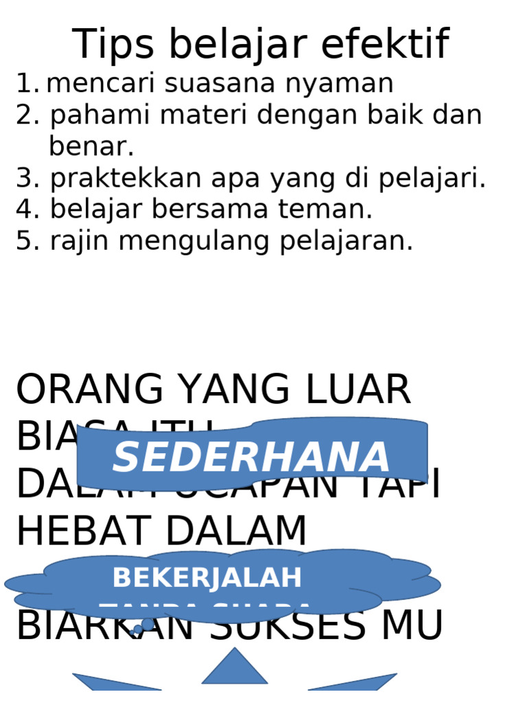 Tips Belajar Efektif | PDF
