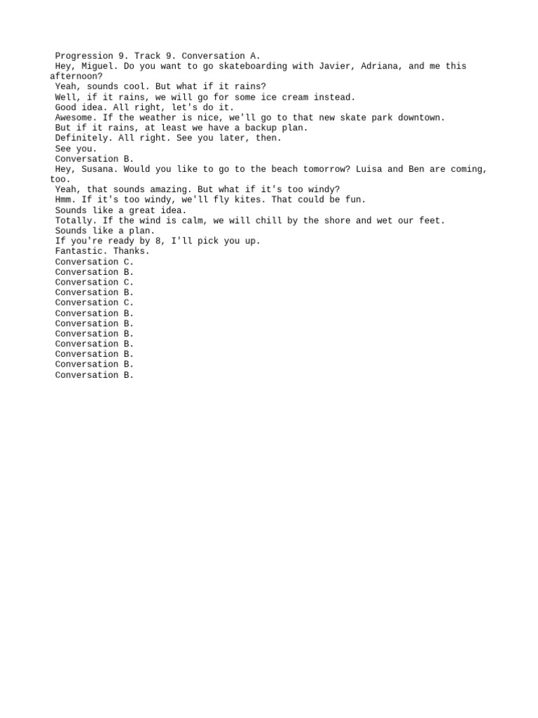 Cambridge Progressions SB4 Progression 9 Audio Track 09 2 | PDF