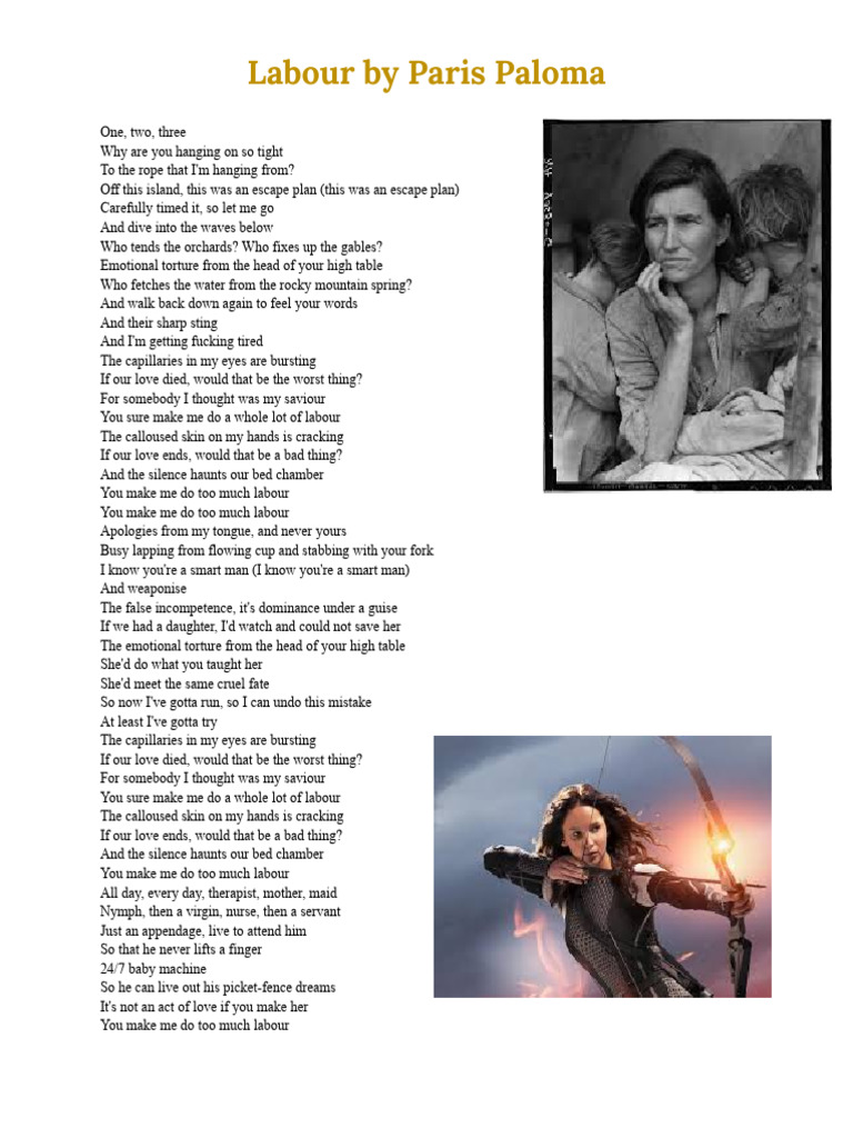 Labour - Paris Paloma (Lyrics) | PDF