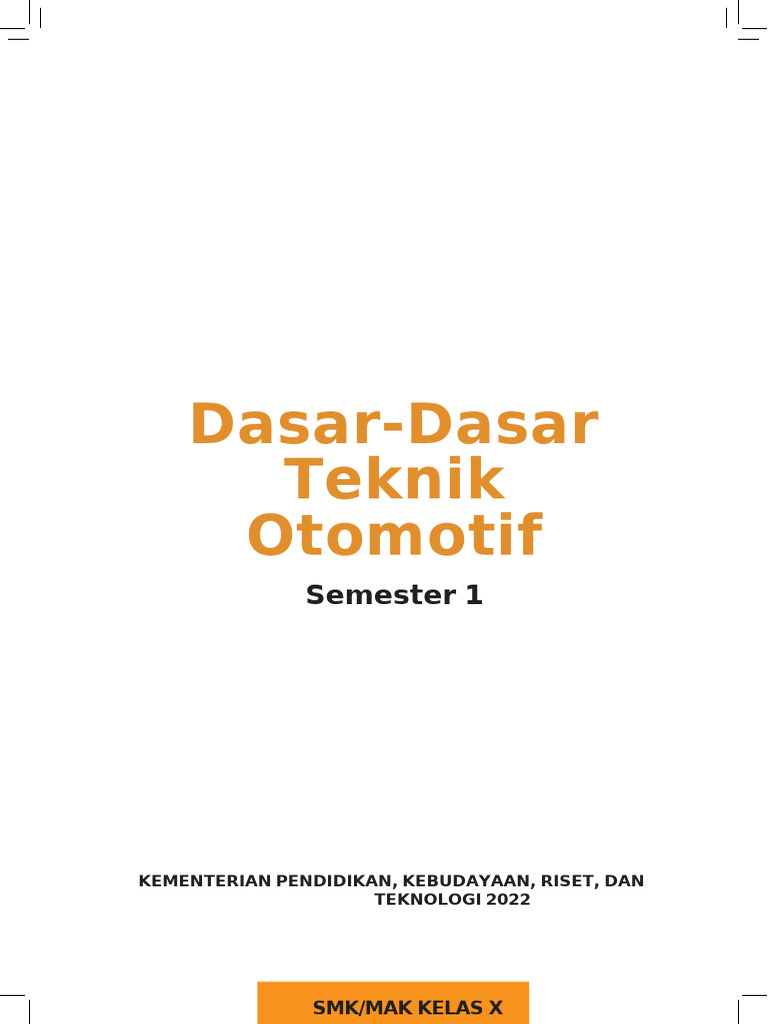 Teknik Otomotif KLS X Sem 1 | PDF
