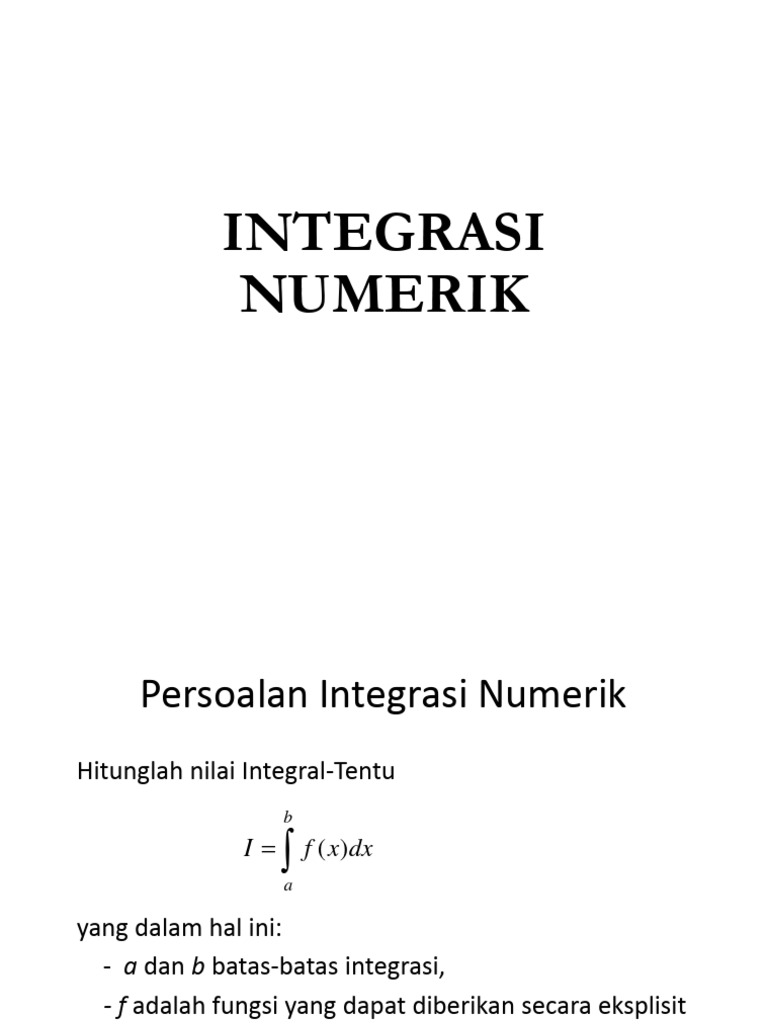 Integrasi Numerik | PDF