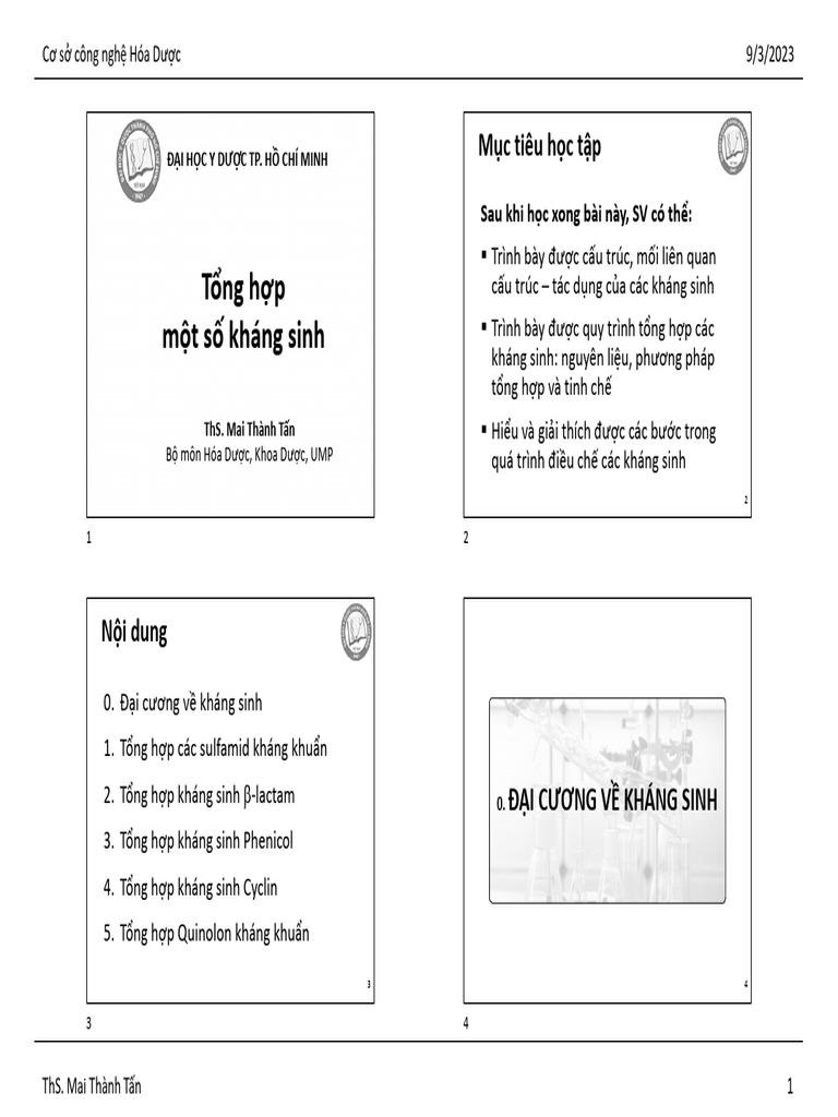 Tong Hop Mot So Khang Sinh | PDF