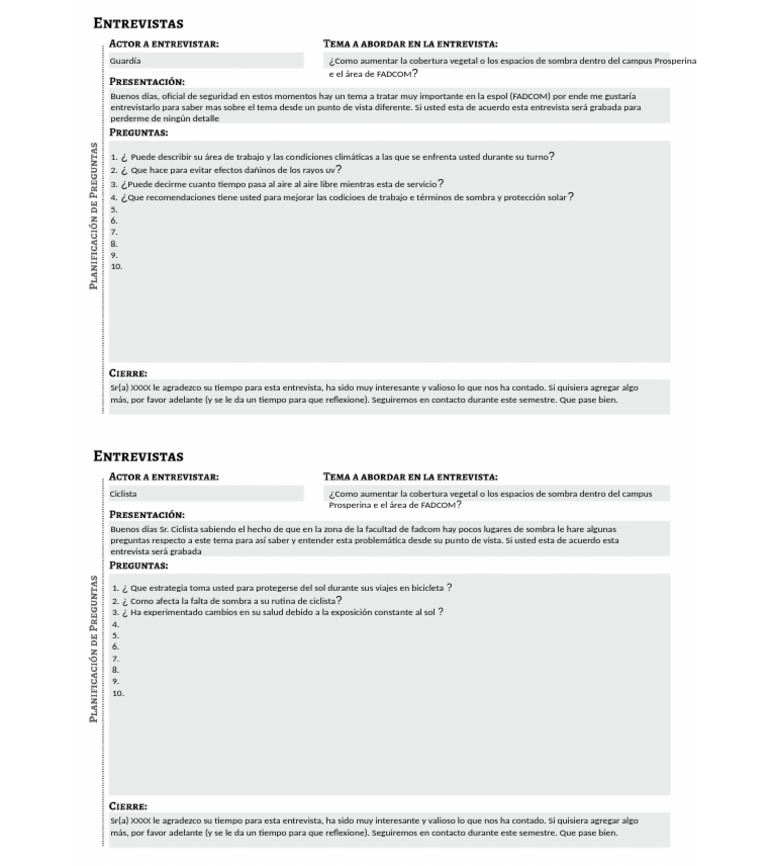 E07-Guión Entrevista | PDF