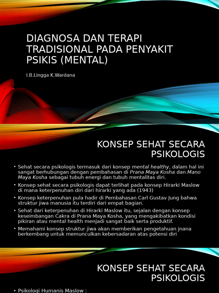 DIAGNOSA Dan Terapi Tradisional Pada Penyakit Psikis | PDF