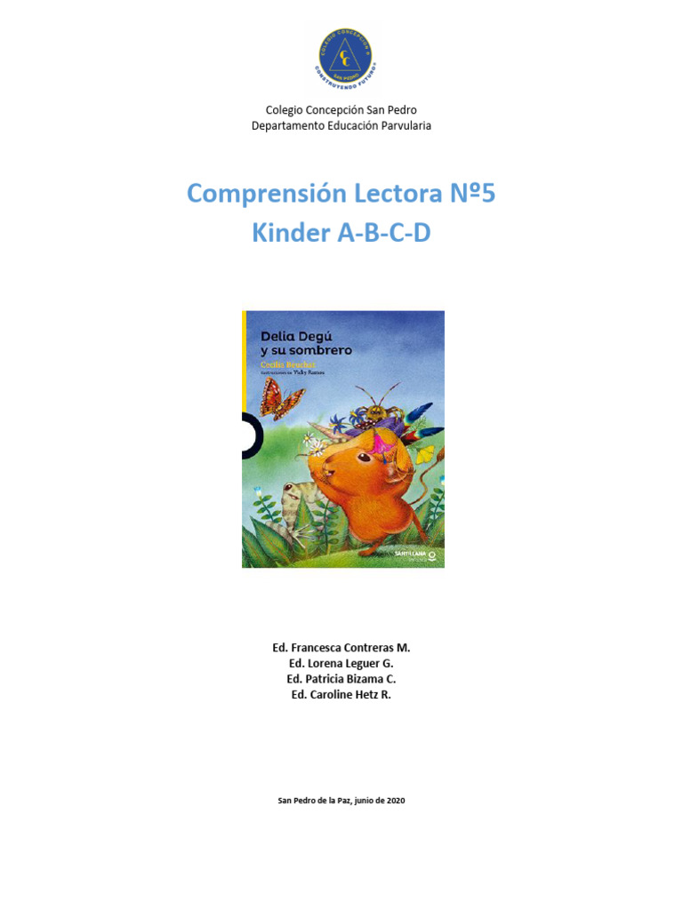 Plan Lector N°5 Kinder A B C D. F.contreras L. Leguer P.bizama C.hetz ...