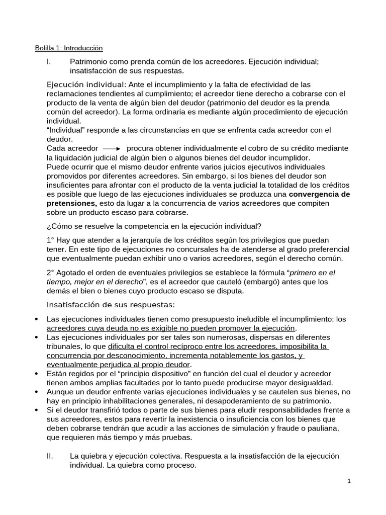 Bolilla 1 CYQ | PDF | Bancarrota