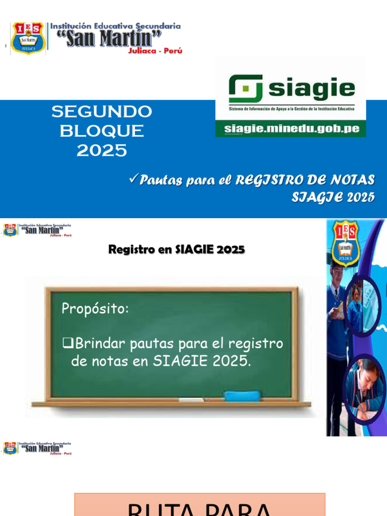 Registro de Notas en SIAGIE 2025 | PDF