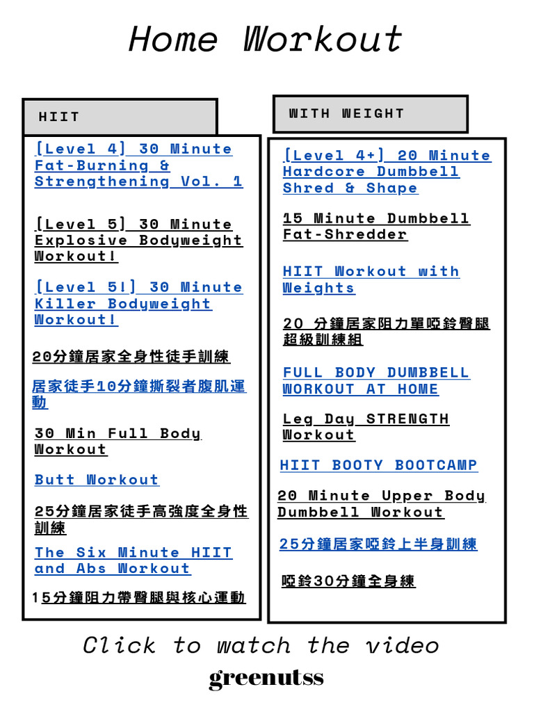 Home Workout | PDF