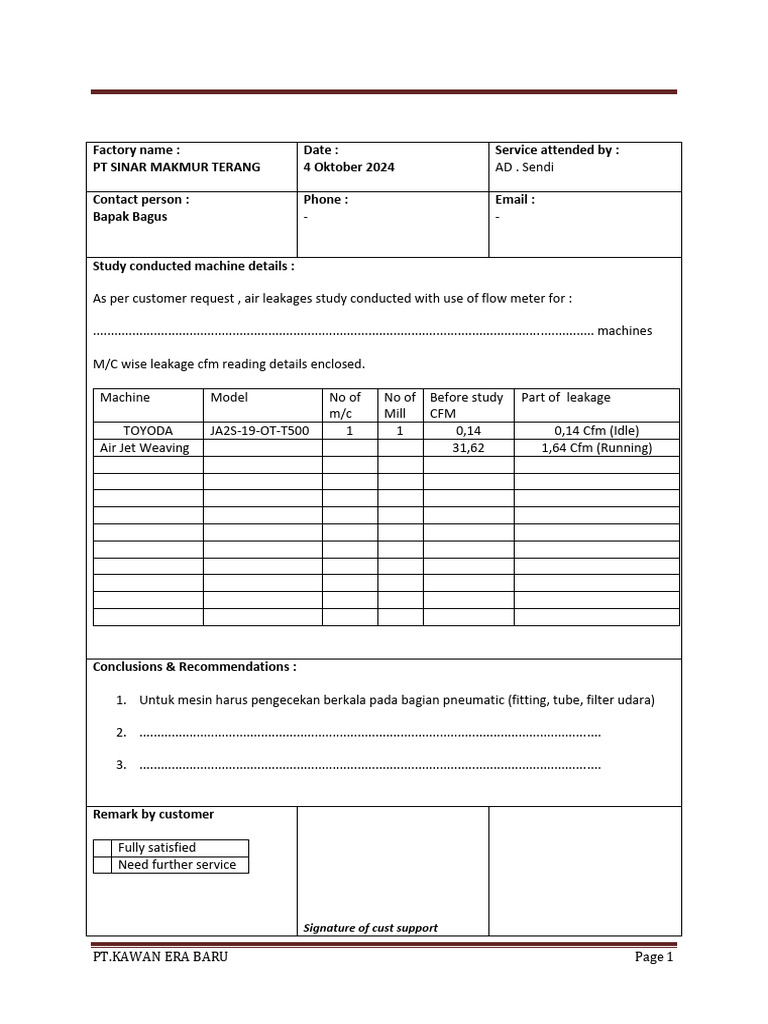 Flow meter report PT Sinar Makmur Terang | PDF | Mechanical Engineering ...