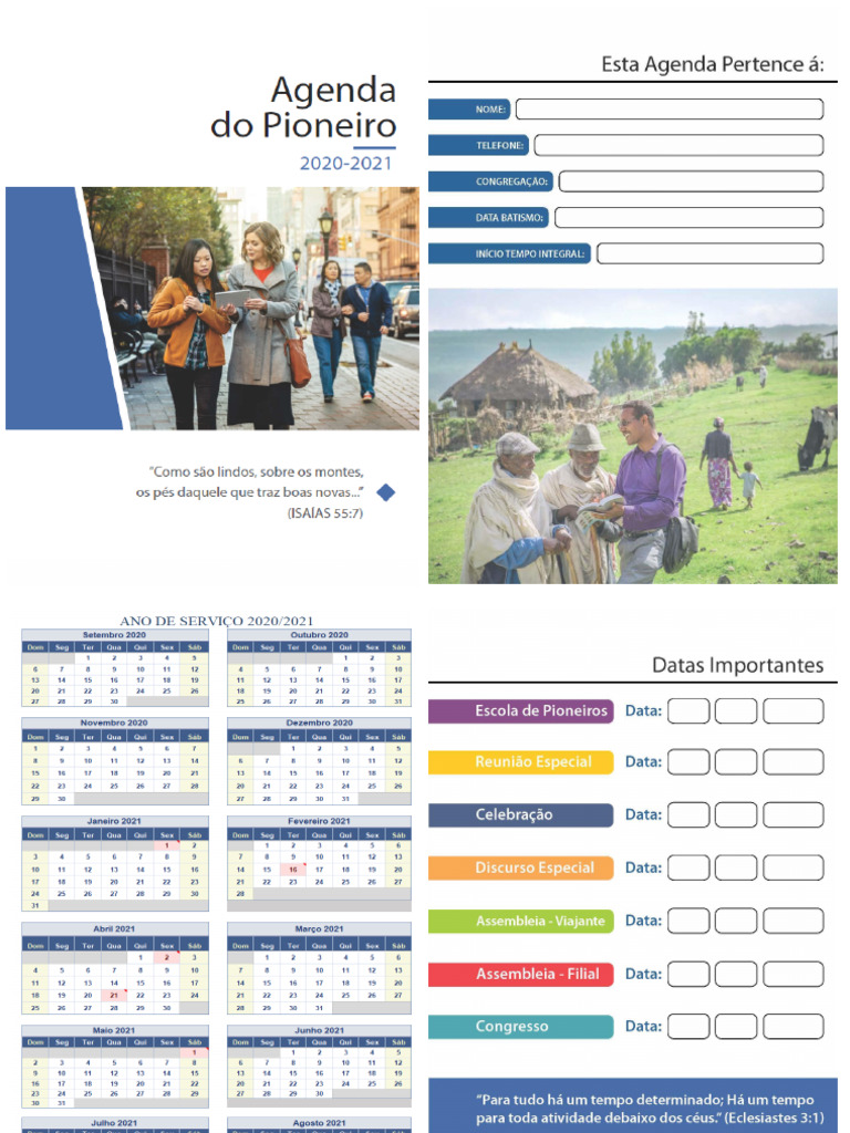 Agenda Pioneiro 2021 56p (56x2=112p) | PDF