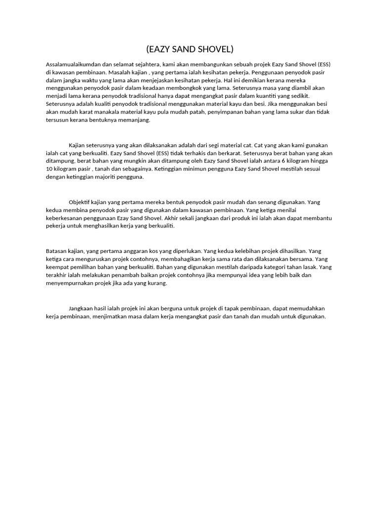 Eazy Sand Shovel Skrip | PDF