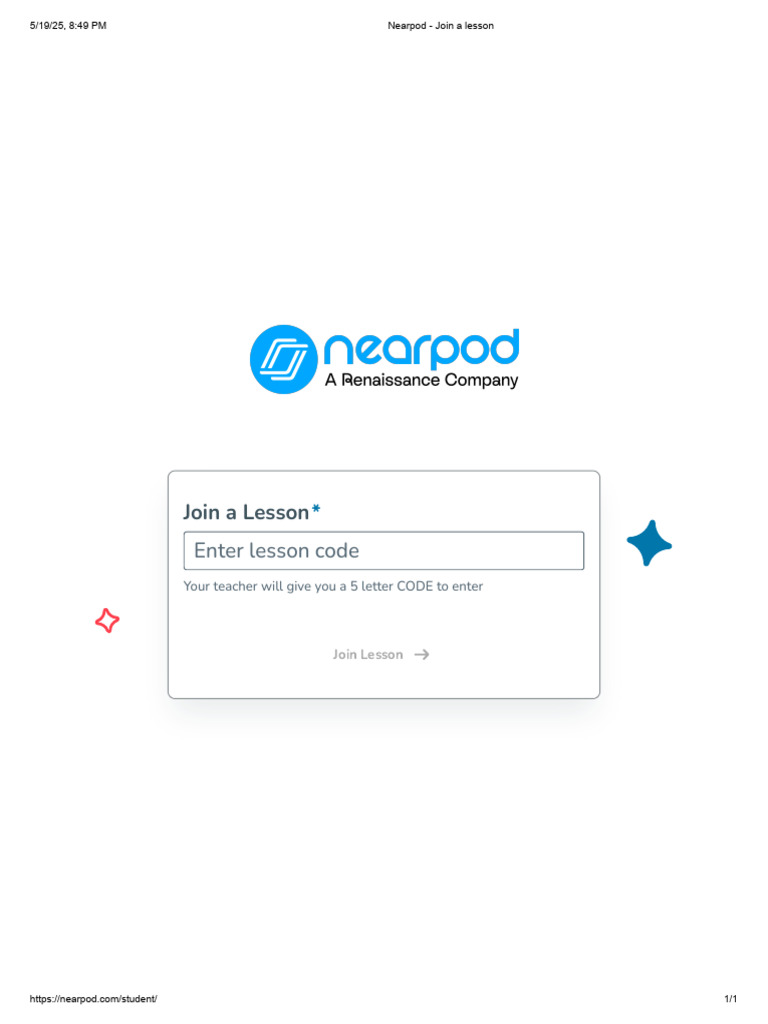 Nearpod - Join A Lesson | PDF