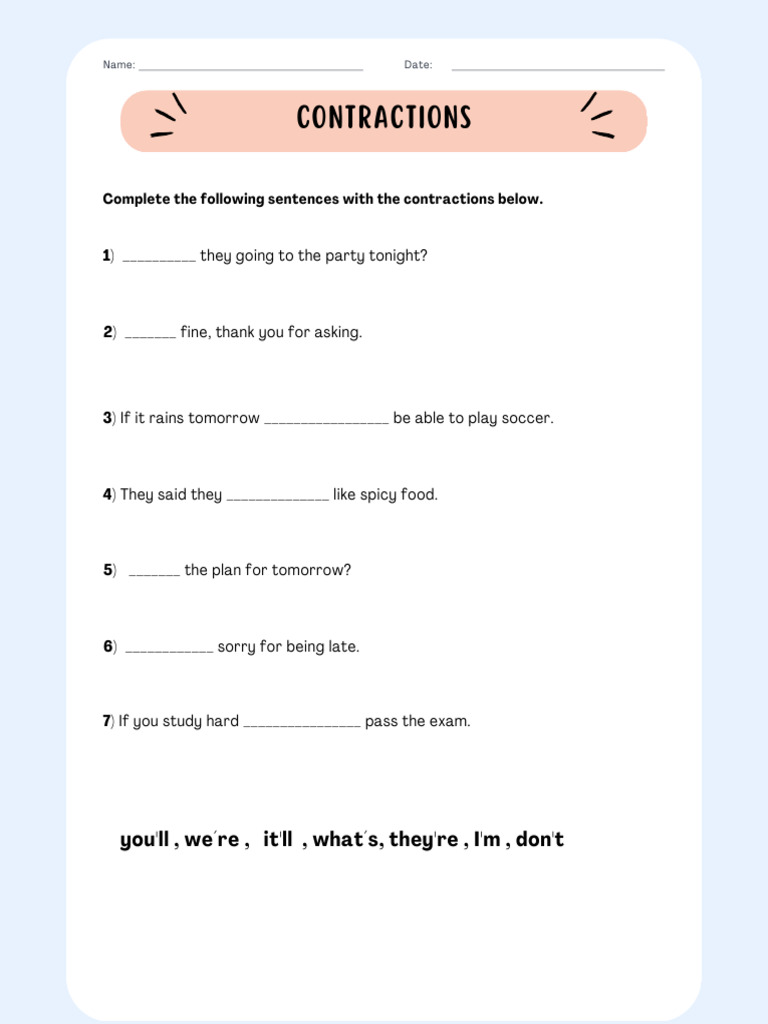 Contractions | PDF